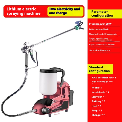 1600W Multifunctional Airless Paint Sprayer Machine 2L Small Electric ...