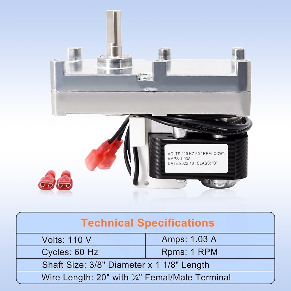 PU-047040 Auger Motor for Englander 25-PDVC 55-SHP10 25-PDV Pellet ...
