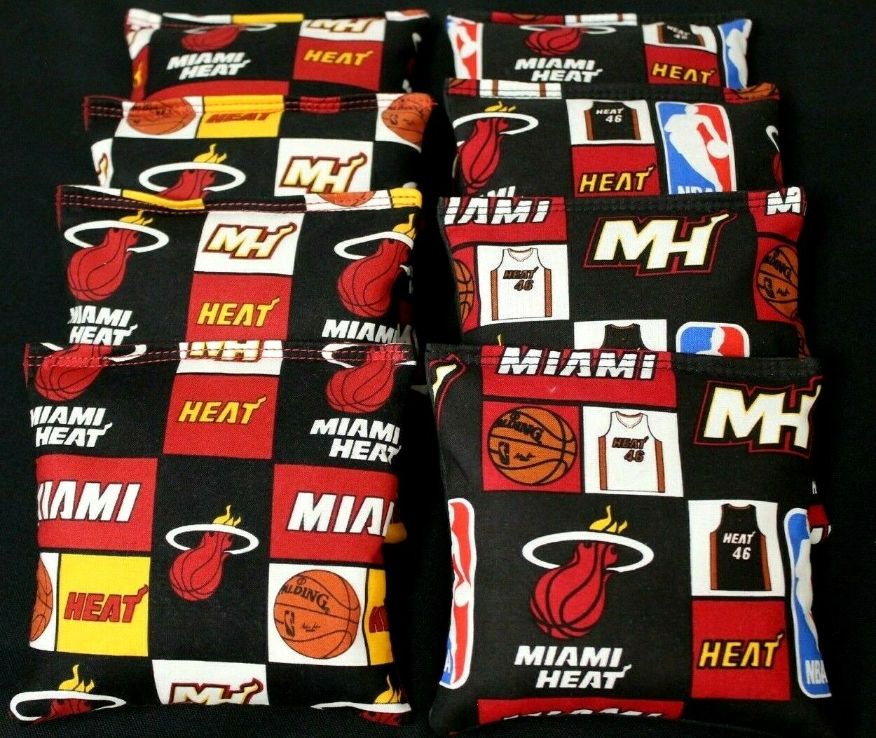 MIAMI HEAT CORNHOLE BEAN BAGS Baggo Toss Game NBA 8 Top Quality ...