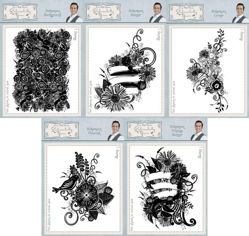 Phill Martin Sentimentally Yours Bohemian A6 Unmounted Rubber Stamp ...