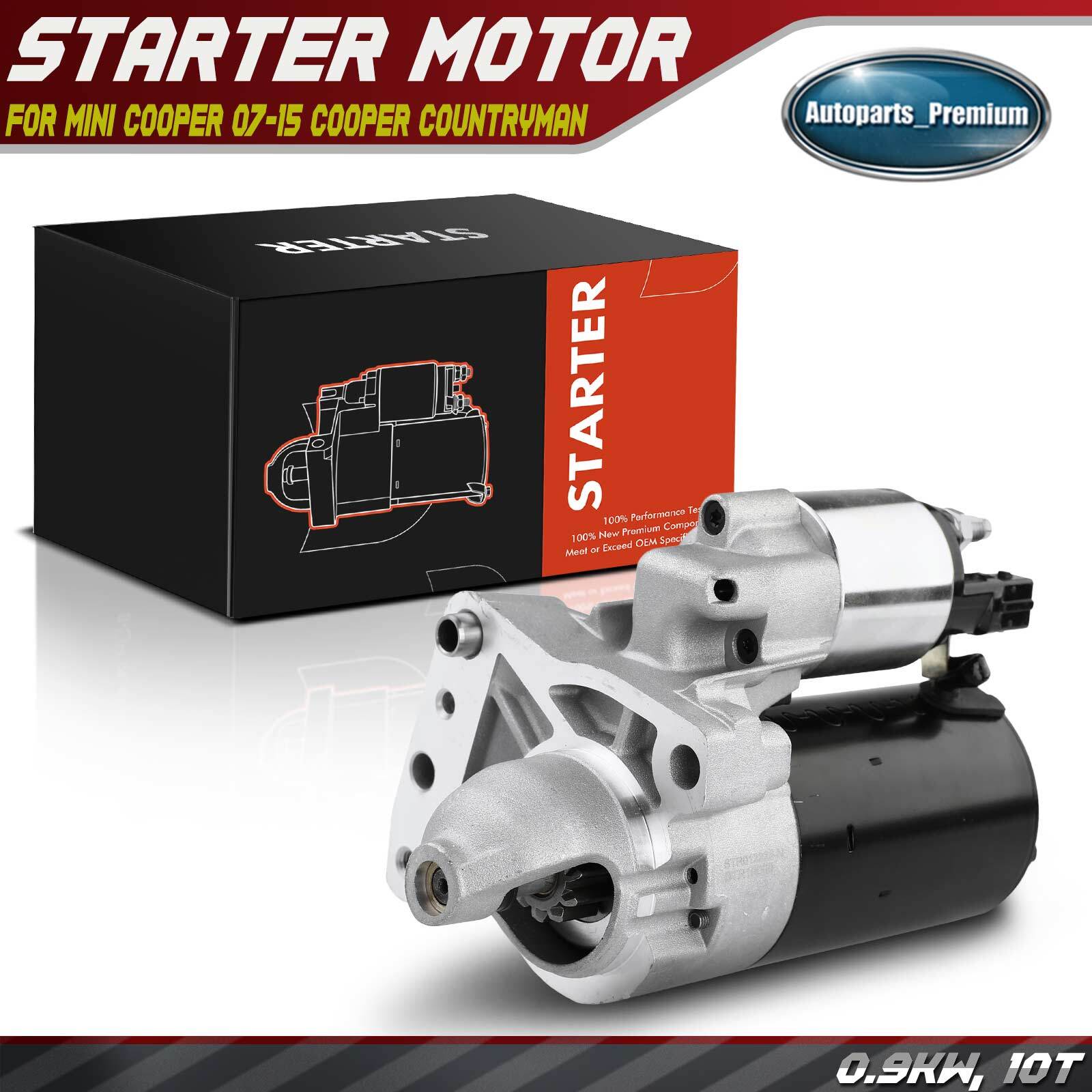 Starter Motor for Mini Cooper 2007-2015 Cooper Countryman 1.6L 0.9KW ...