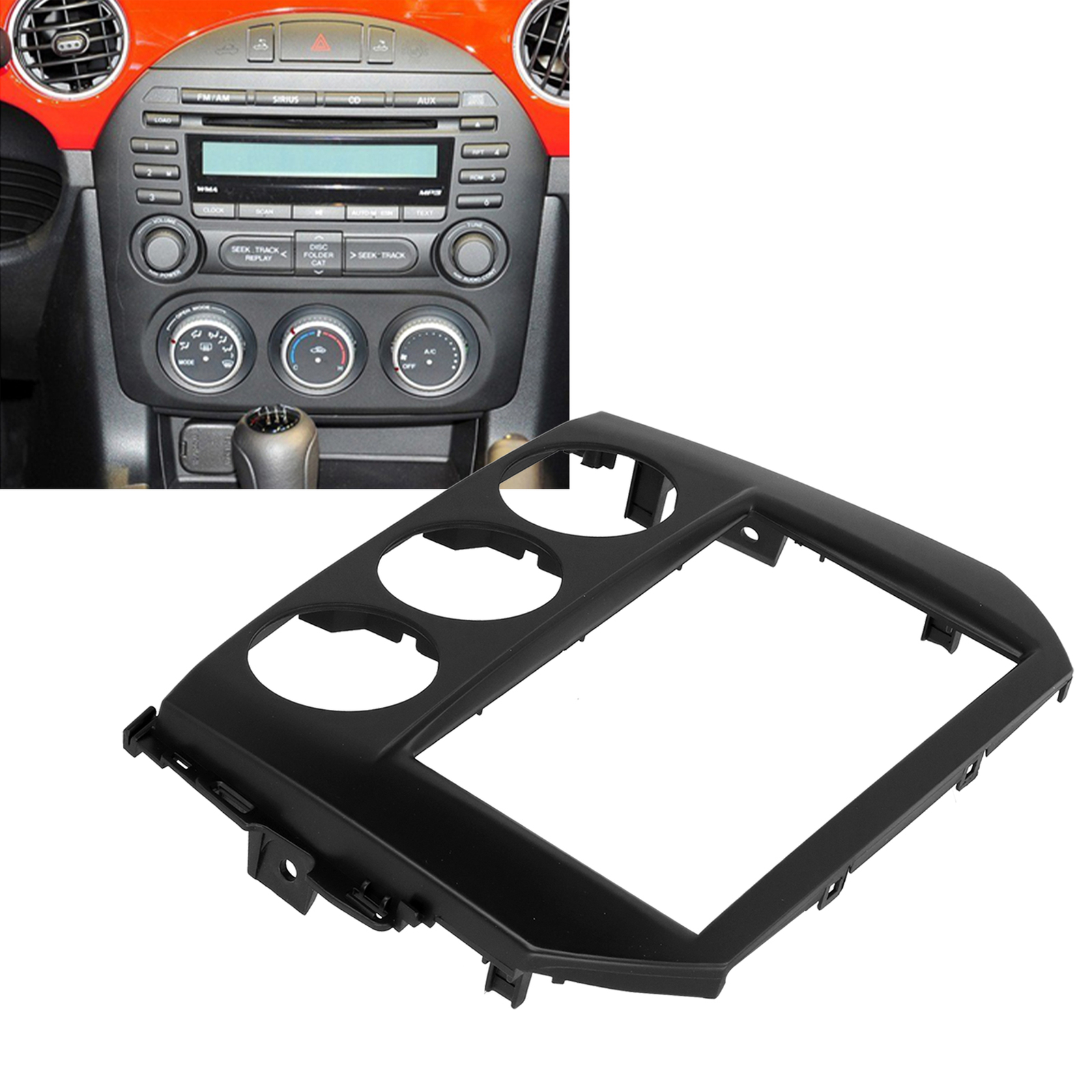 *2Din Radio Stereo Fascia Frame Dash Panel Trim For MX-5 Miata 2005 ...