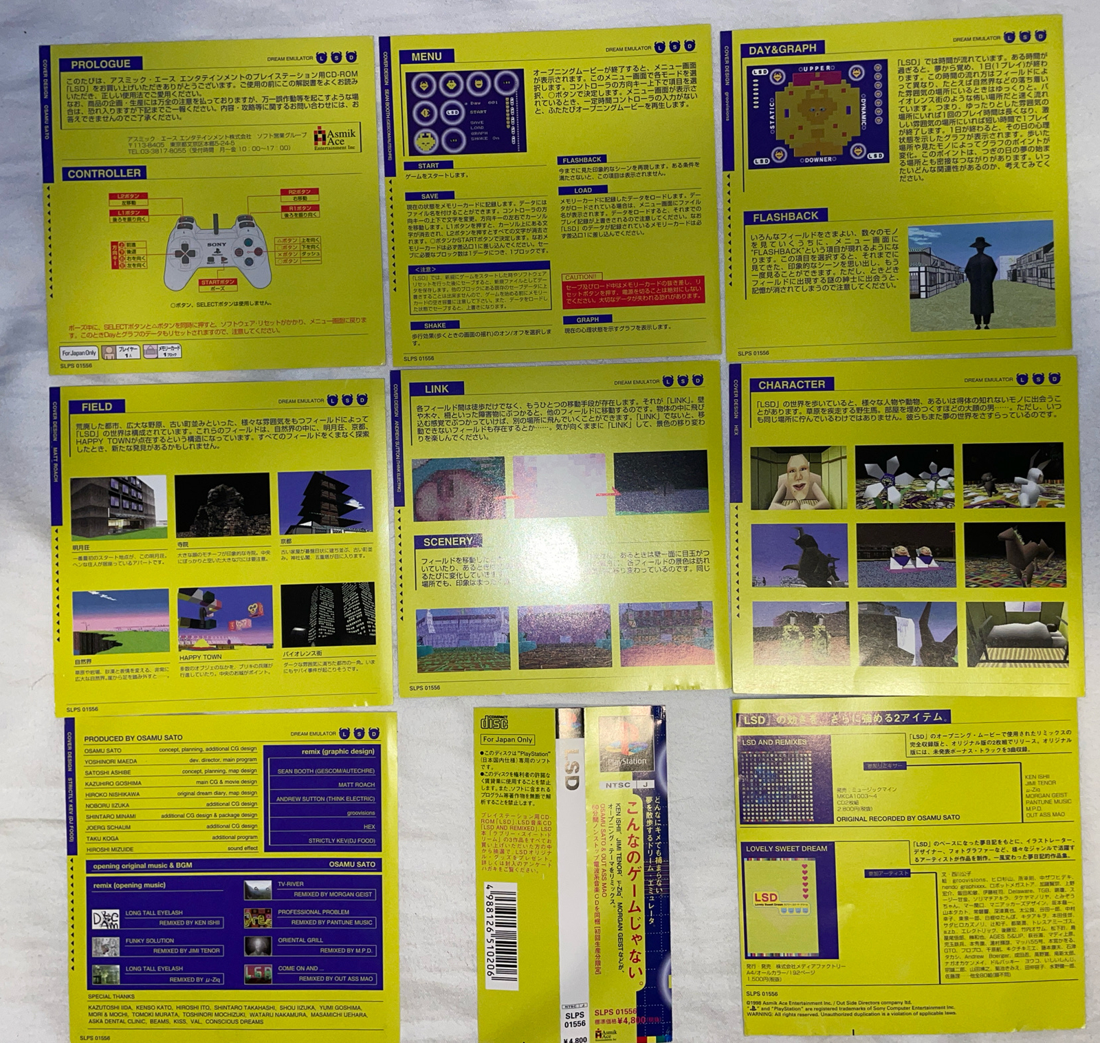 LSD Dream Emulator Playstation PS1 Japan Video Game Rare Cover Slip ...