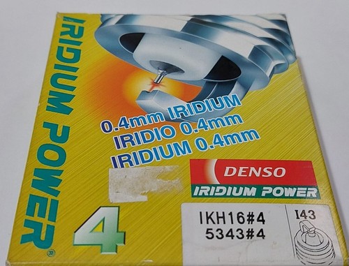 NEW DENSO IRIDIUM POWER 4 PACK (IKH16#4 5343#4)) Ultra-Fine 0.4mm SPARK ...