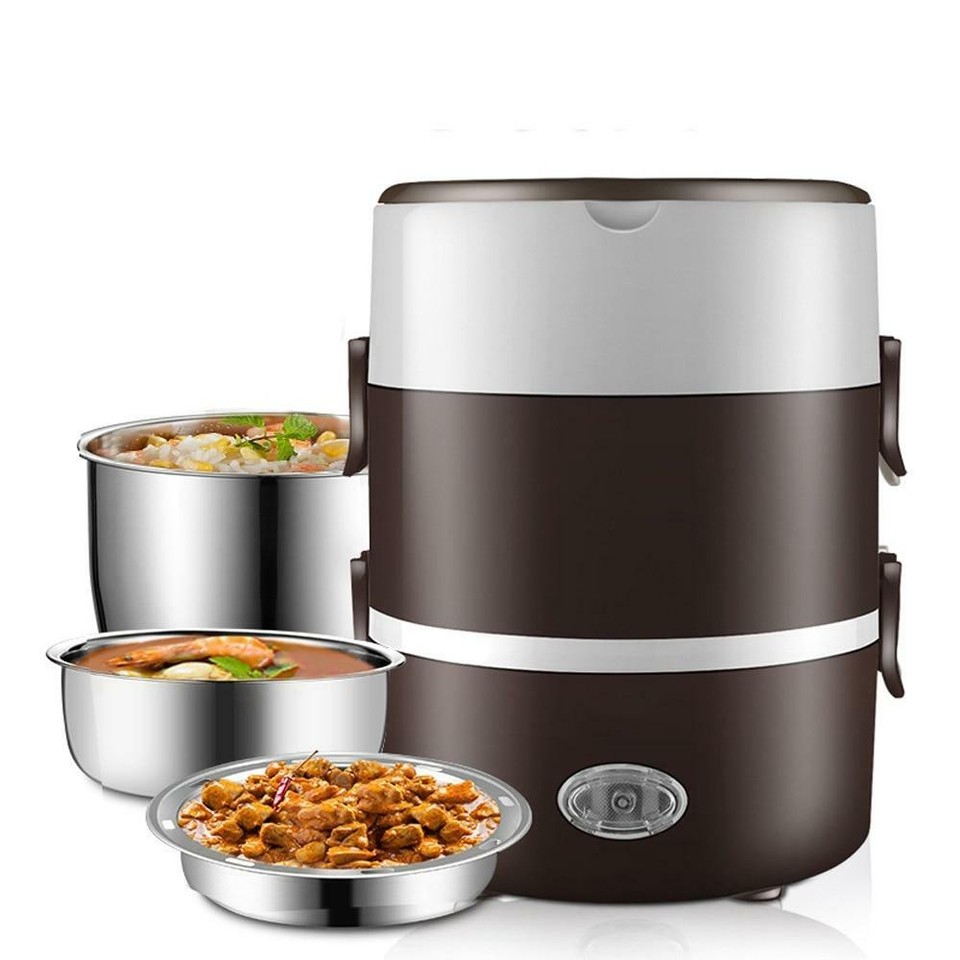 220v Electric Rice Cooker Stainless Steel 2/3 Layers Steamer Portable ...