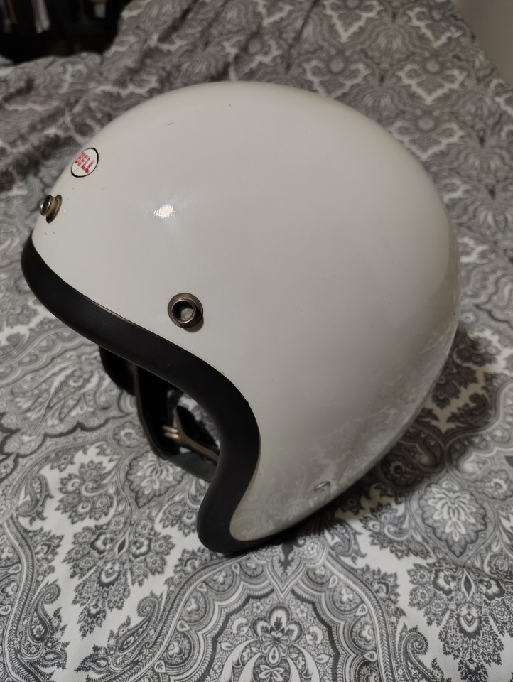 Bell RT White Vintage Motorcycle Helmet 1974 EXCELLENT Condition LOOK ...