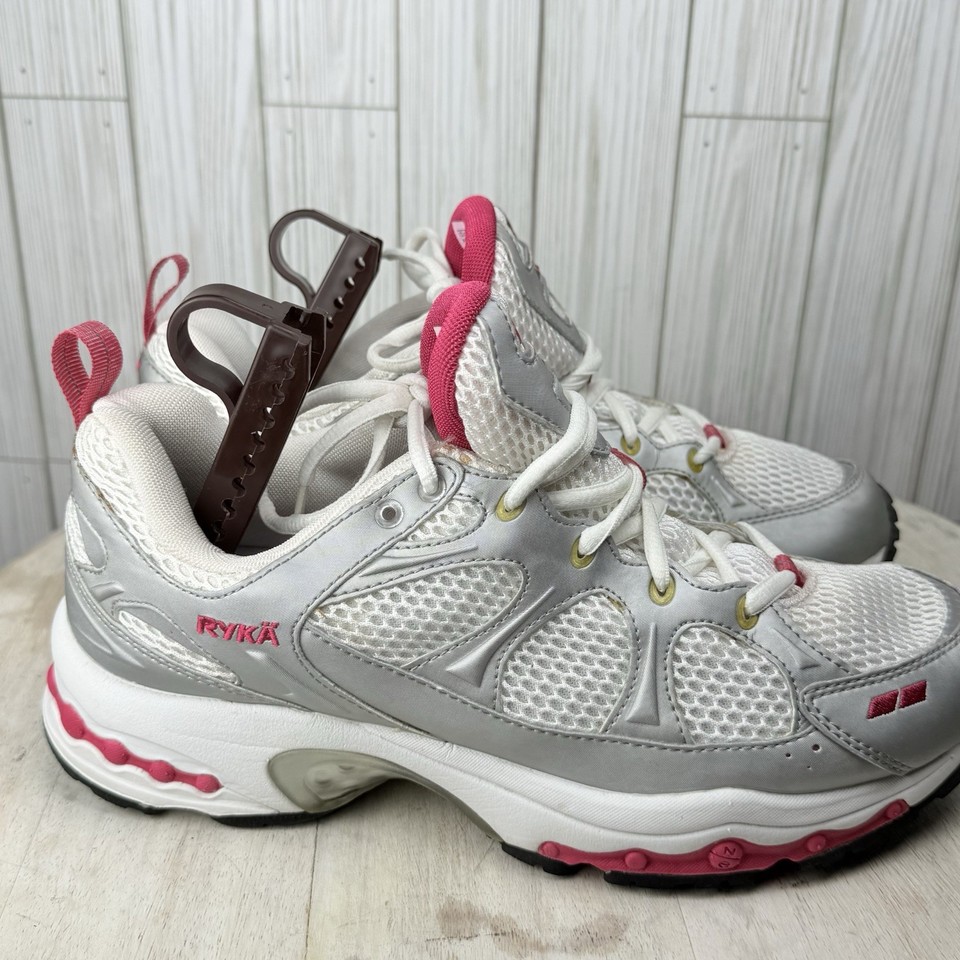 Ryka Devotion X Walking Shoe Women’s Size 10 Metallic Silver & Pink St ...