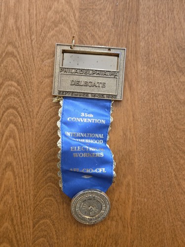 IBEW Member Medal Badge Ribbon Philadelphia PA 1996 35th Convention ...