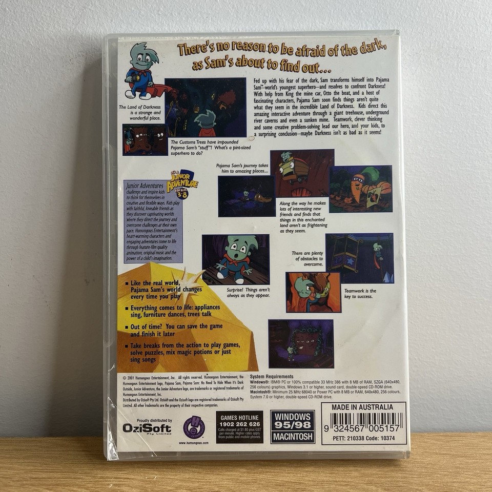 Pajama Sam No Need to Hide When It's Dark Outside Pc XP CD | eBay Australia