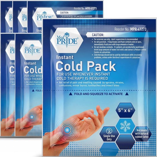 MED PRIDE Instant Cold Packs Disposable First Aid Pain Relief Ice Packs ...
