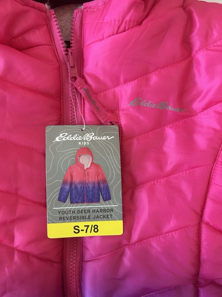 Eddie Bauer Youth Deer Harbor Reversible Jacket Girls S 7/8 | eBay
