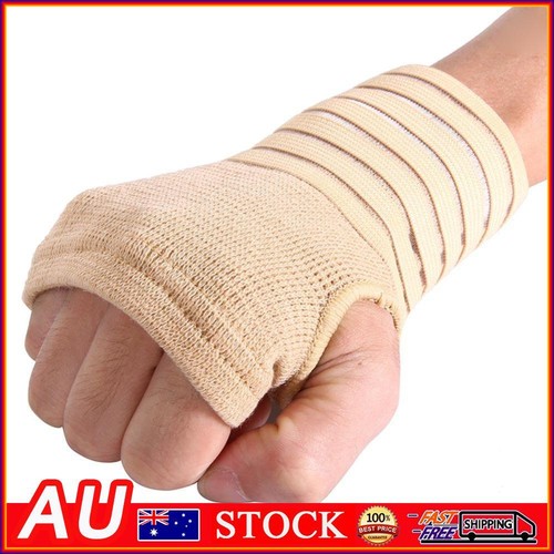 Elastic Knitted Fabric Palm Wrap Hand Brace Support Wrist Sleeve Band ...