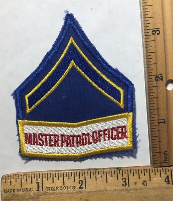 Vintage Obsolete Master Patrol Officer MPO Chevron Patch Police ...