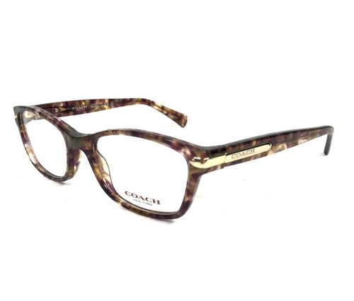 Coach Eyeglasses Frames HC6065 5287 Confetti Light Brown Gold Full Rim ...