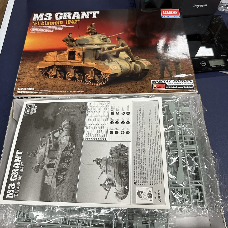 New Academy 13228 1/35 M3 GRANT Tank Limited plastic kit model Rare ...