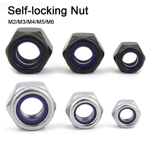 10pcs Hex Nylon Locknut M2 M3 M4 M5 M6 Insert Lock Nut Fastener | eBay