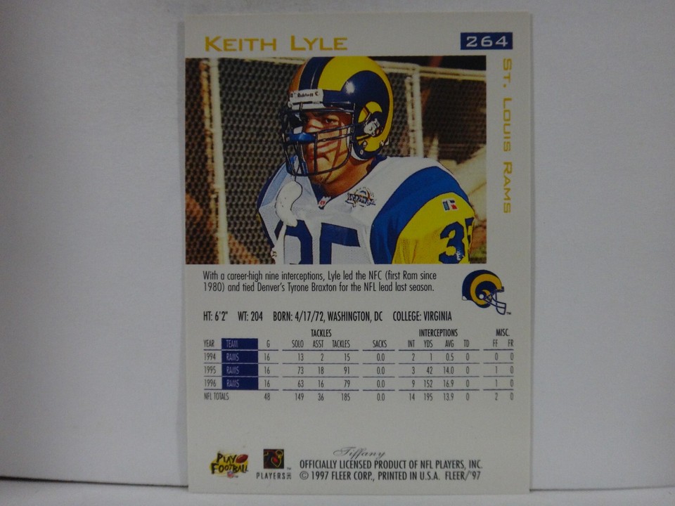 1997 Fleer Traditions Tiffany Keith Lyle #264 | eBay