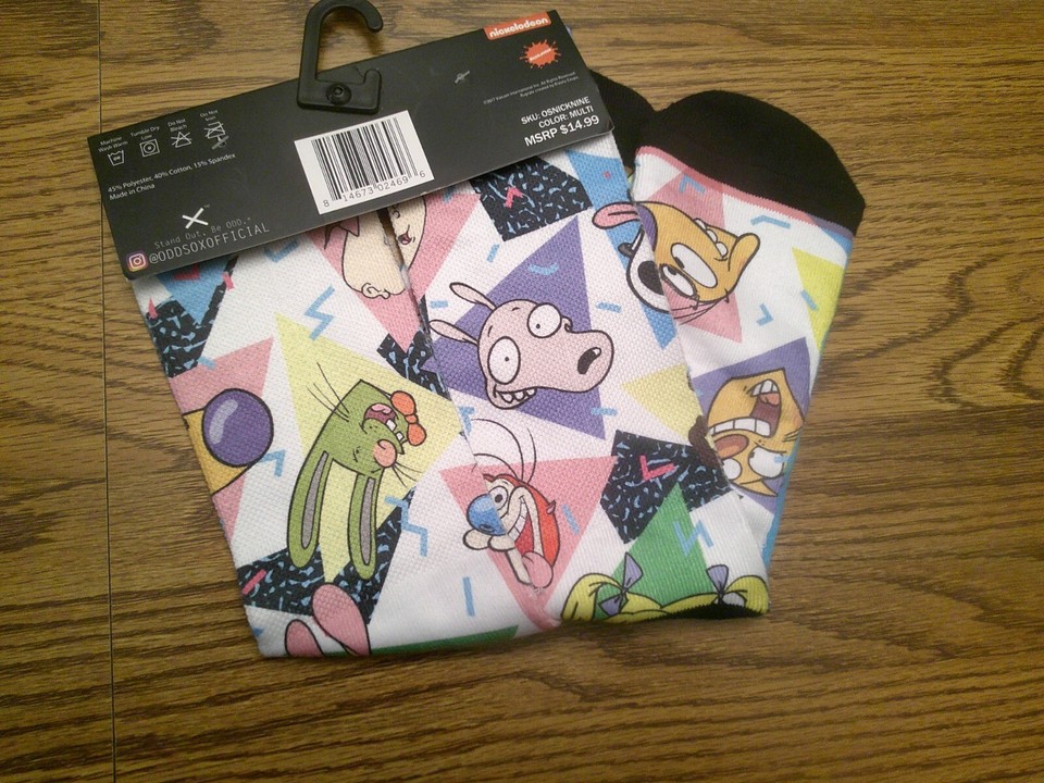 ODD SOX Nickelodeon All Stars Cartoon Crew Socks Fits Sizes 6-13 NWT | eBay