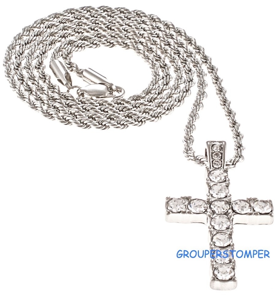Cross And Praying Hands Necklace Egyptian With 24 And 30 Inch Box Link ...