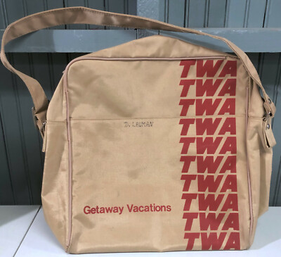 TWA Transworld Airlines Gateway Vacations Shoulder Carry Bag Vintage | eBay