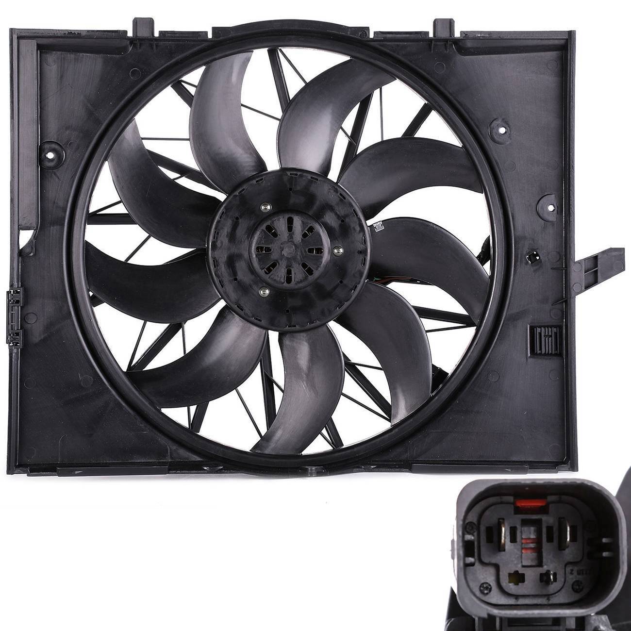Radiator Cooling Fan for BMW 523i 525i 530i 545i 645Ci 740i Li E60 E61 ...