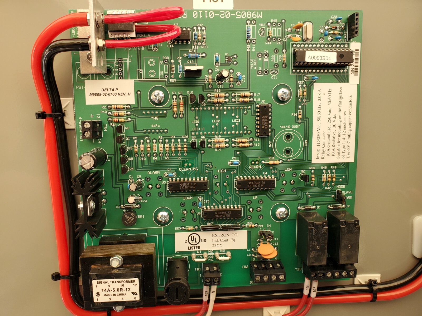 Donaldson Torit Dust Collector Delta P Control Panel Box Timer On/Off ...