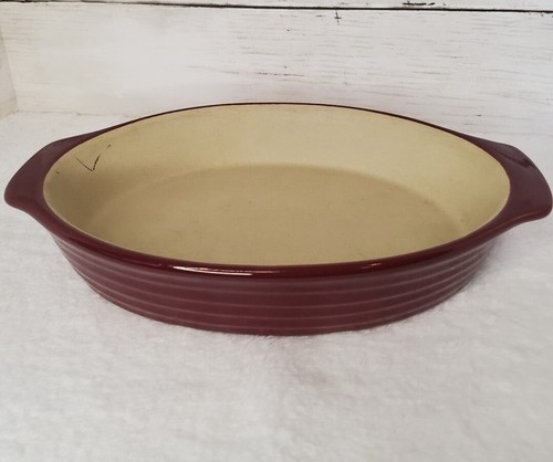 Discontinued Pampered Chef Small Oval Stoneware Baker | eBay