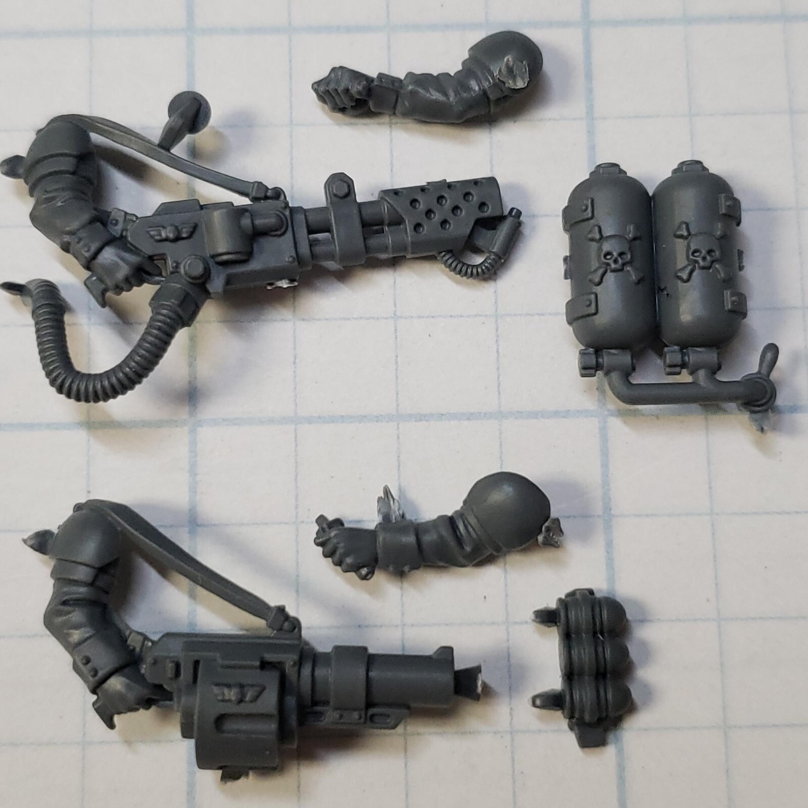 40k Astra Militarum Bits Cadian Shock Troops Plasmagun Meltagun Flamer ...