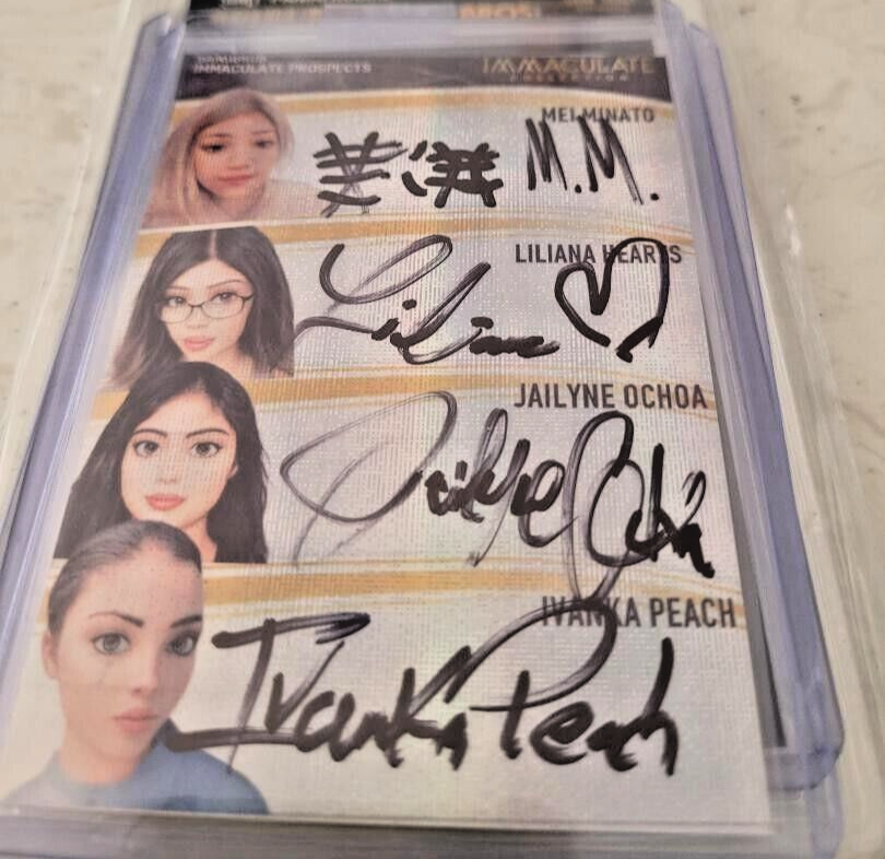 5 auto card 1/1 Hologram bangBros Mei Minato, Ivanka Peach, Lindsay ...