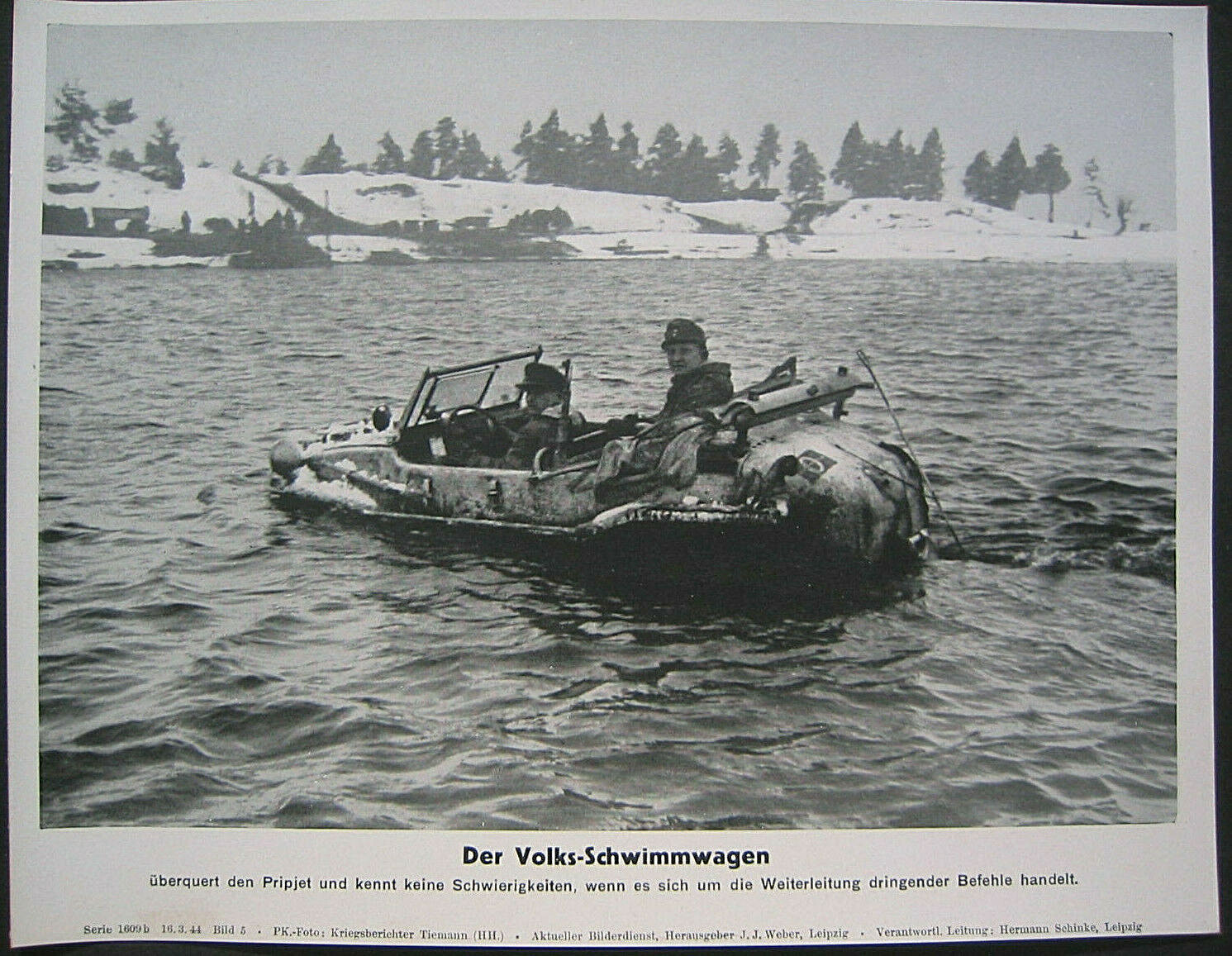 1944 Schwimmwagen amphibia German jeep Wehrmacht RARE press Photo WW2 ...