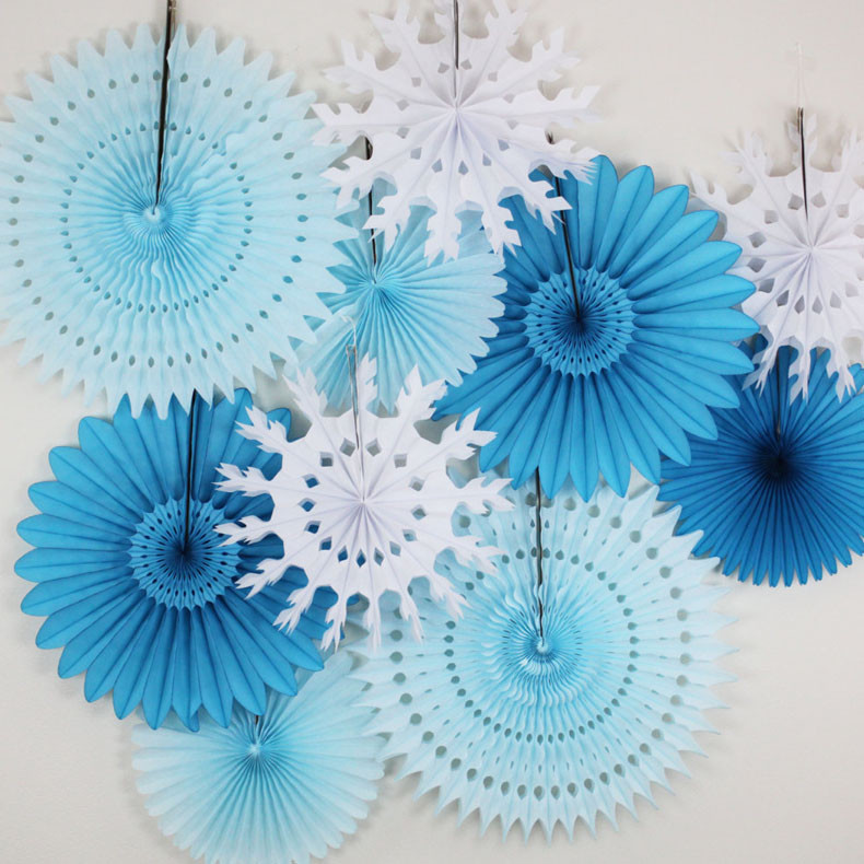 Tissue Paper Flower Hanging Fan Wedding Birthday Garland Party Decor ...
