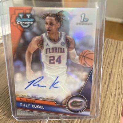 Riley Kugel 2023-24 Bowman University Auto Autograph Lava Refractor #d ...