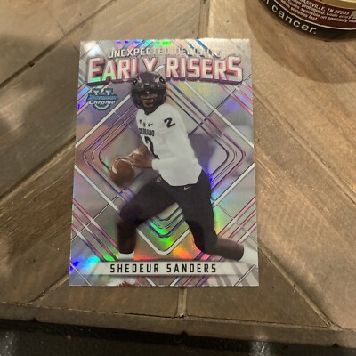 2023 Bowman Chrome U Shedeur Sanders Early Risers Refractor Insert ...