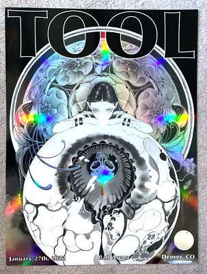 Tool Band Concert Poster Denver Tour January 27 2022 /1050 Peach Momoko ...