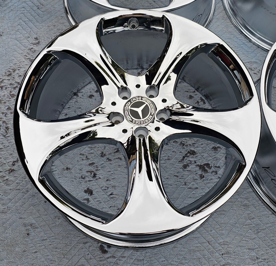 20" NEW CHROMED MERCEDES MAYBACH WHEELS S63 S65 S500 S550 S600 CL500 ...