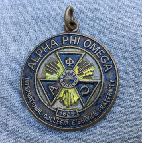 Vintage Alpha Phi Omega 1925 Medallion - Suarez Bros Medal ...