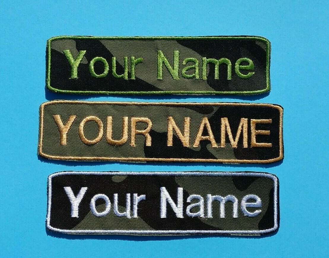 Your Name Patch Custom Text Patch Uniform Tag name Embroidered Patch ...