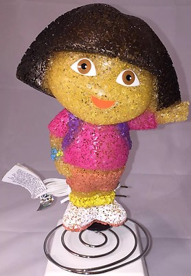 DORA THE EXPLORER PLASTIC TABLE ELECTRIC NIGHT LIGHT LAMP WORKS GREAT ...