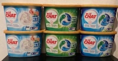 Lessive Le Chat Discs 4 en 1 L'Expert et Sensitive - 146 Capsules | eBay