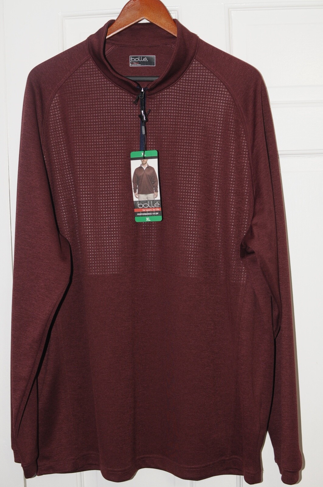 NWT Men's Bolle 1/4 Zip Performance Pullover Burgundy Size XL | eBay