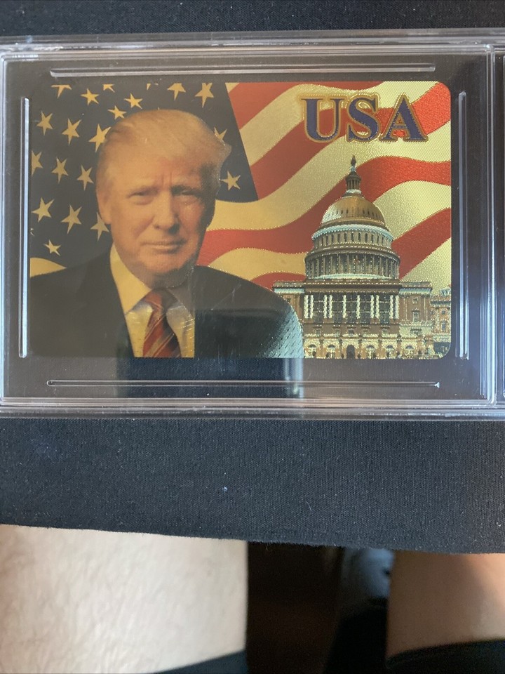 Donald Trump 2016 7 Of Spades Gold Card Graded Gem-Mint 10 USA ...