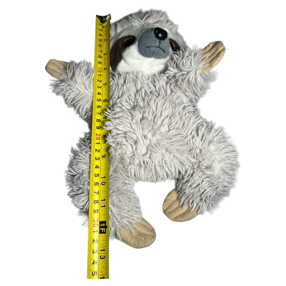 Wild Republic Gray Sloth Hand Puppet Pretend Play Stuffed Animal Plush ...