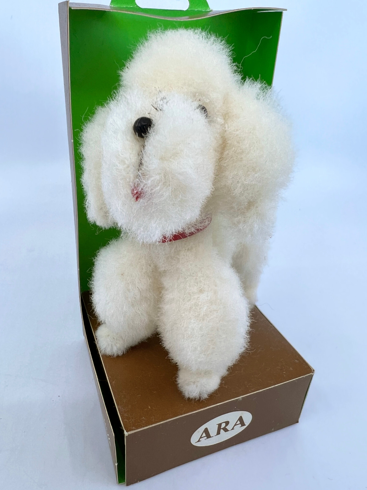 Ara Austria White Poodle Wool Chenille Stem Toy 4in Doll Pet 1970s Box ...