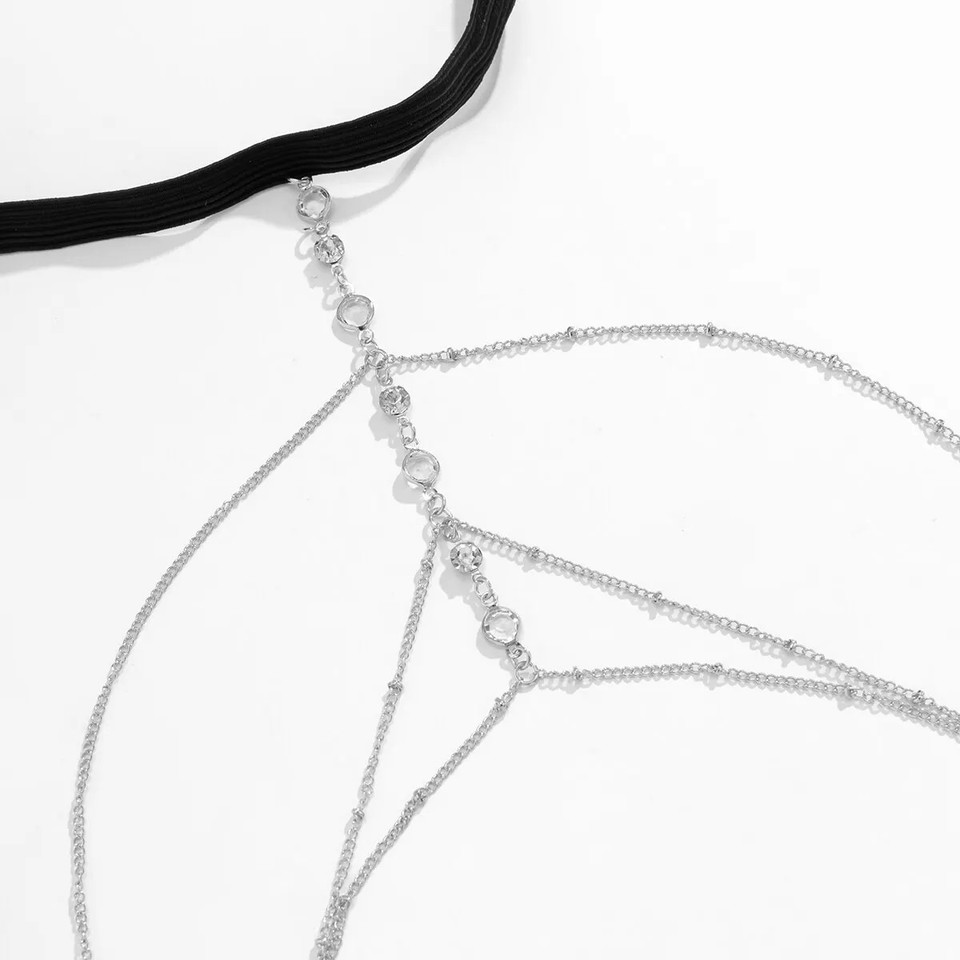 Crystal Leg Thigh Chain for Women Sexy Tassel Body Jewelry Dress ...