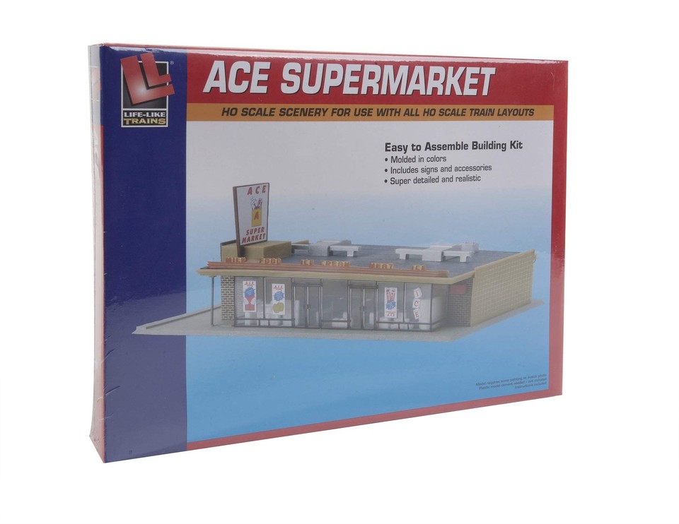 HO Scale Building Kit - Ace Supermarket Model, Detailed Structure ...