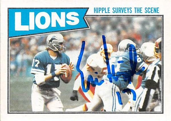 Eric Hipple autographed football card (Detroit Lions) 1987 Topps #317 ...