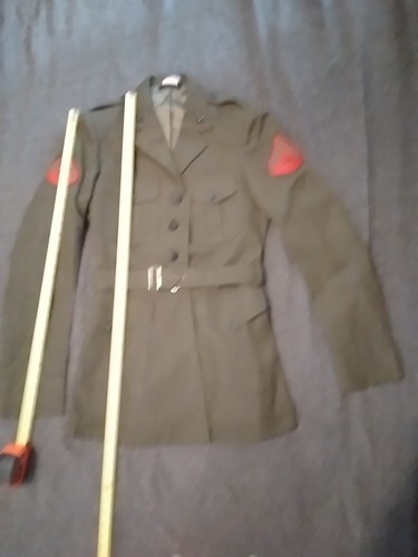 US Marine Corps Men's Enlisted Green Alpha Gabardine Service Uniform ...