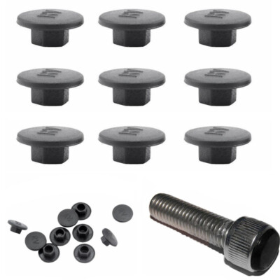 20PCS Black Hex Socket Allen Bolt Screw Nut Hexagon Head Cover Cap ...