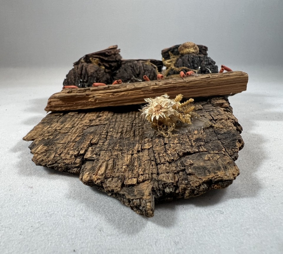 Handmade Wall Hanging Three Walnut Shell Owls on Wood Plaque 8.5" Tall ...