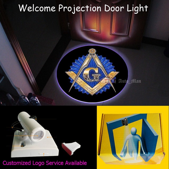 Mason Masonic Freemason Logo CREE LED Light Wireless Club Door Welcome ...
